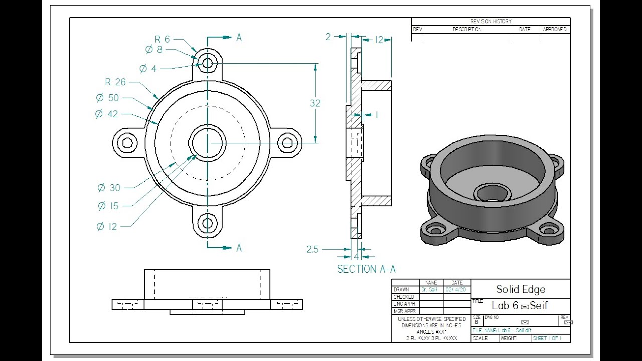Learning Solid Edge Lab 6 Youtube