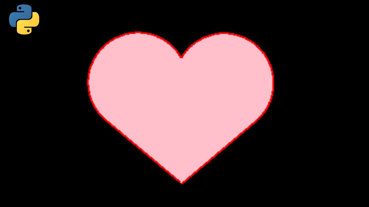 Python Turtle Love Heart Tutorial Youtube