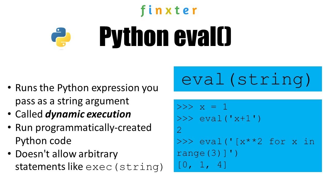 Python Eval How To Dynamically Evaluate A Code Expression In
