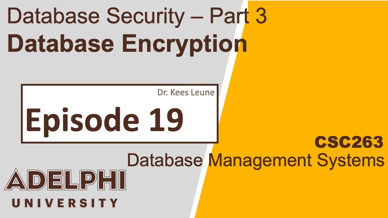 Database Encryption Youtube