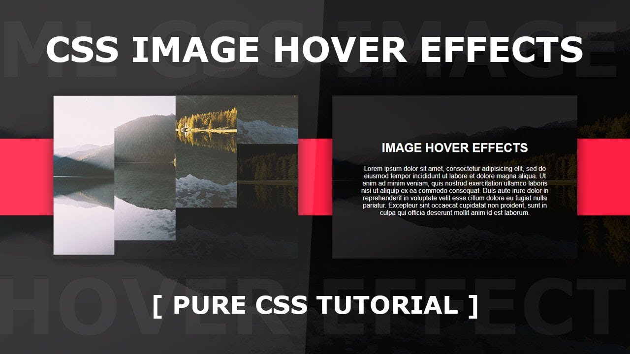 Simple Css Image Hover Effects Split Image On Hover Youtube