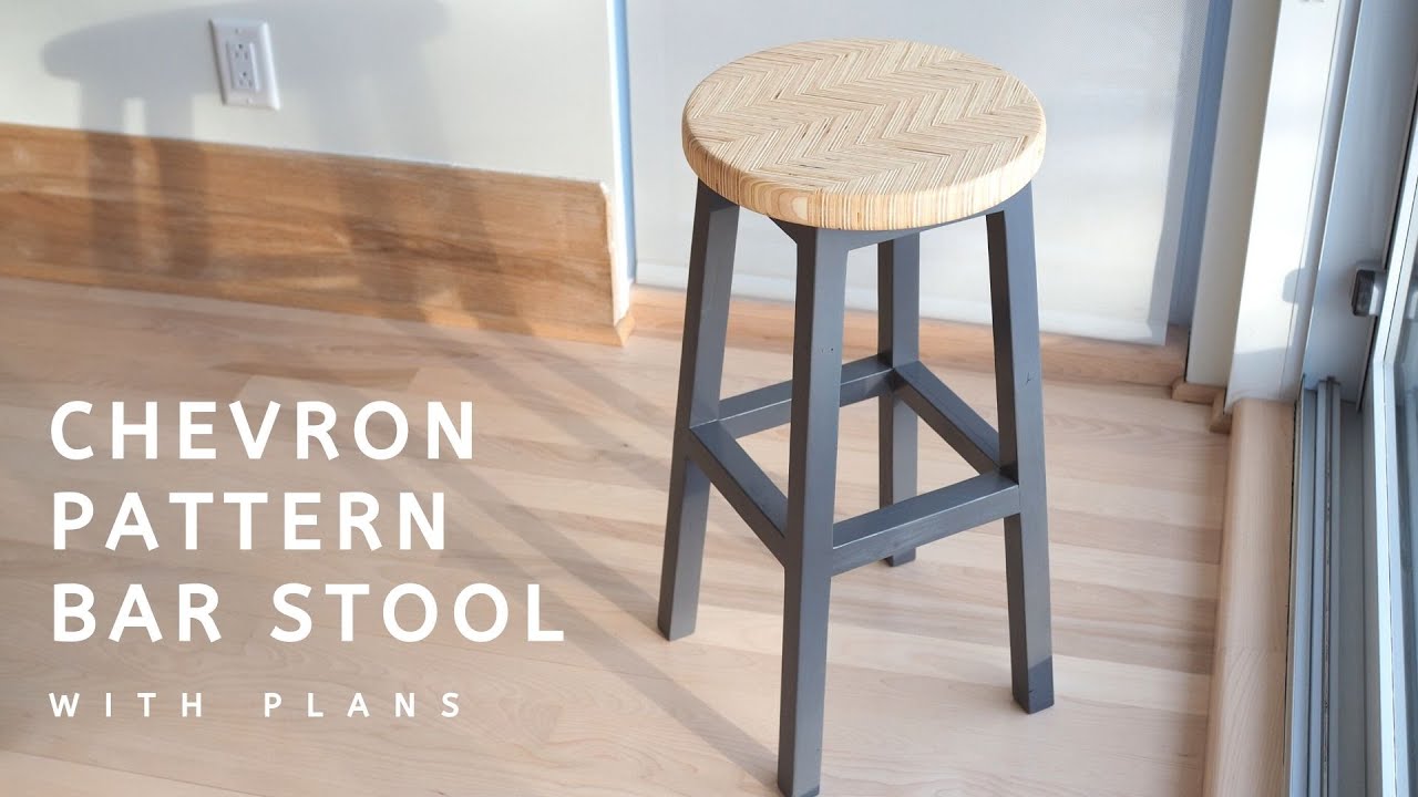 Chevron Pattern Bar Stool With Plans Youtube