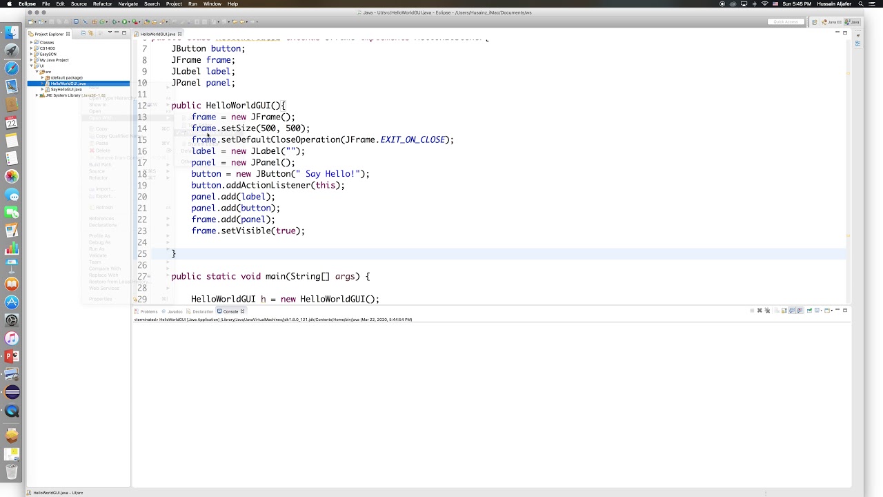 Java Gui Actionlistener Youtube