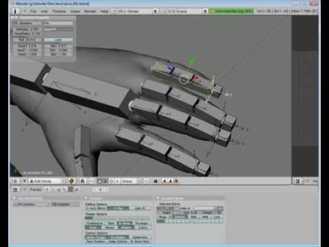 Blender Tutorial Series Part 19 Rigging The Hands Youtube