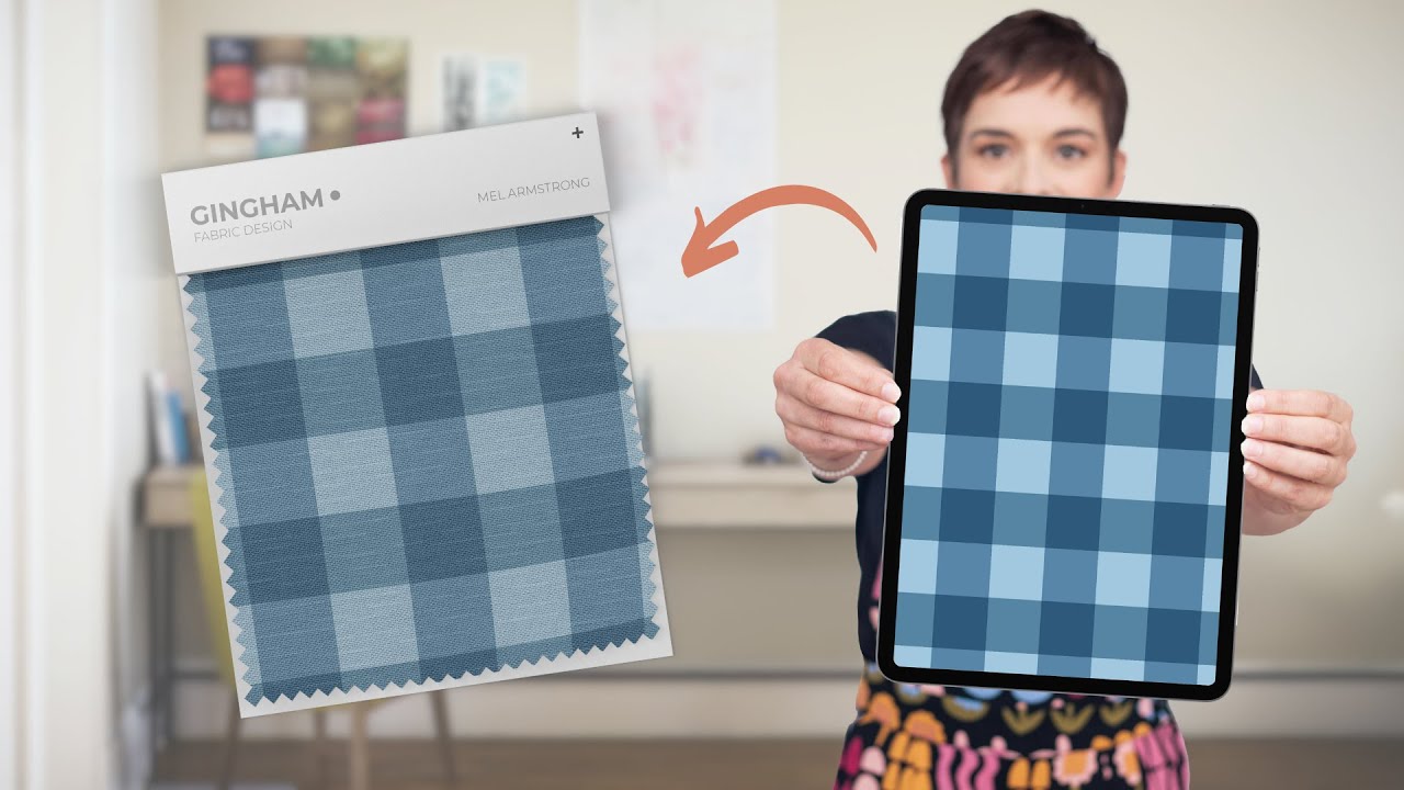 How To Create A Simple Gingham Pattern In Procreate Youtube