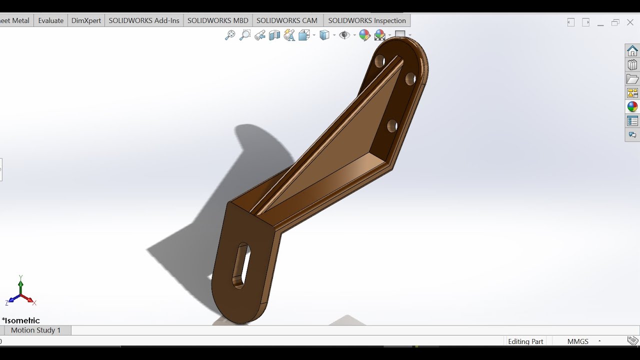 Solidworks Tutorial Angle Bracket Part 59 Youtube