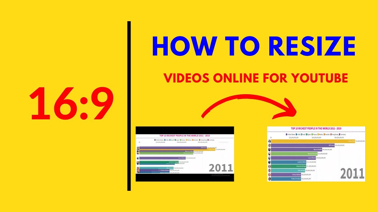 How To Resize Videos Online Change Video Aspect Ratio To 16 9 For