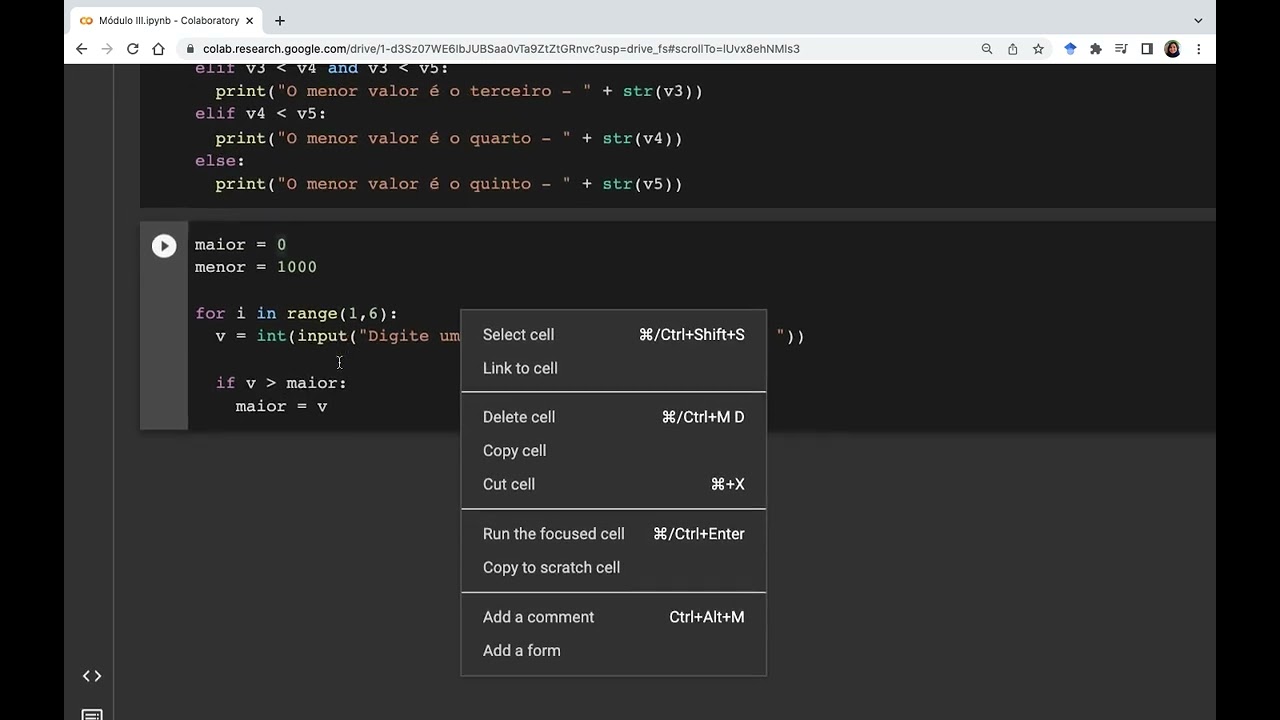 Python Aula 17 Exemplo For 2 Youtube