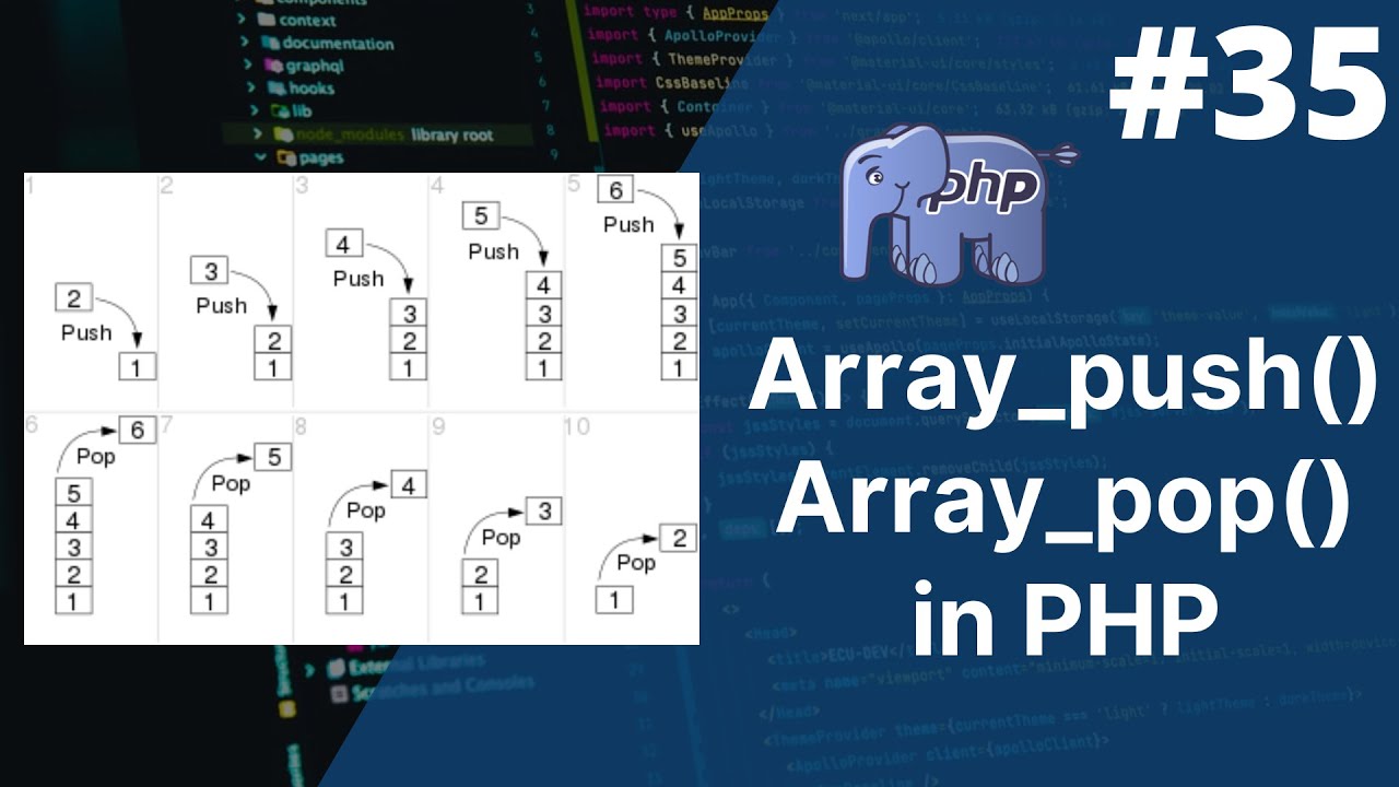 Array Push And Pop In Php Array Push Array Pop Php Tutorial For