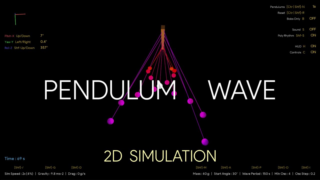 Pendulum Wave Simulation In Java 2d Rendering Mechanics And Chaos