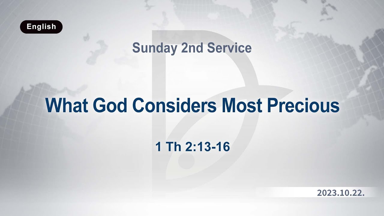 2023 10 22 Sunday 2nd Service Youtube