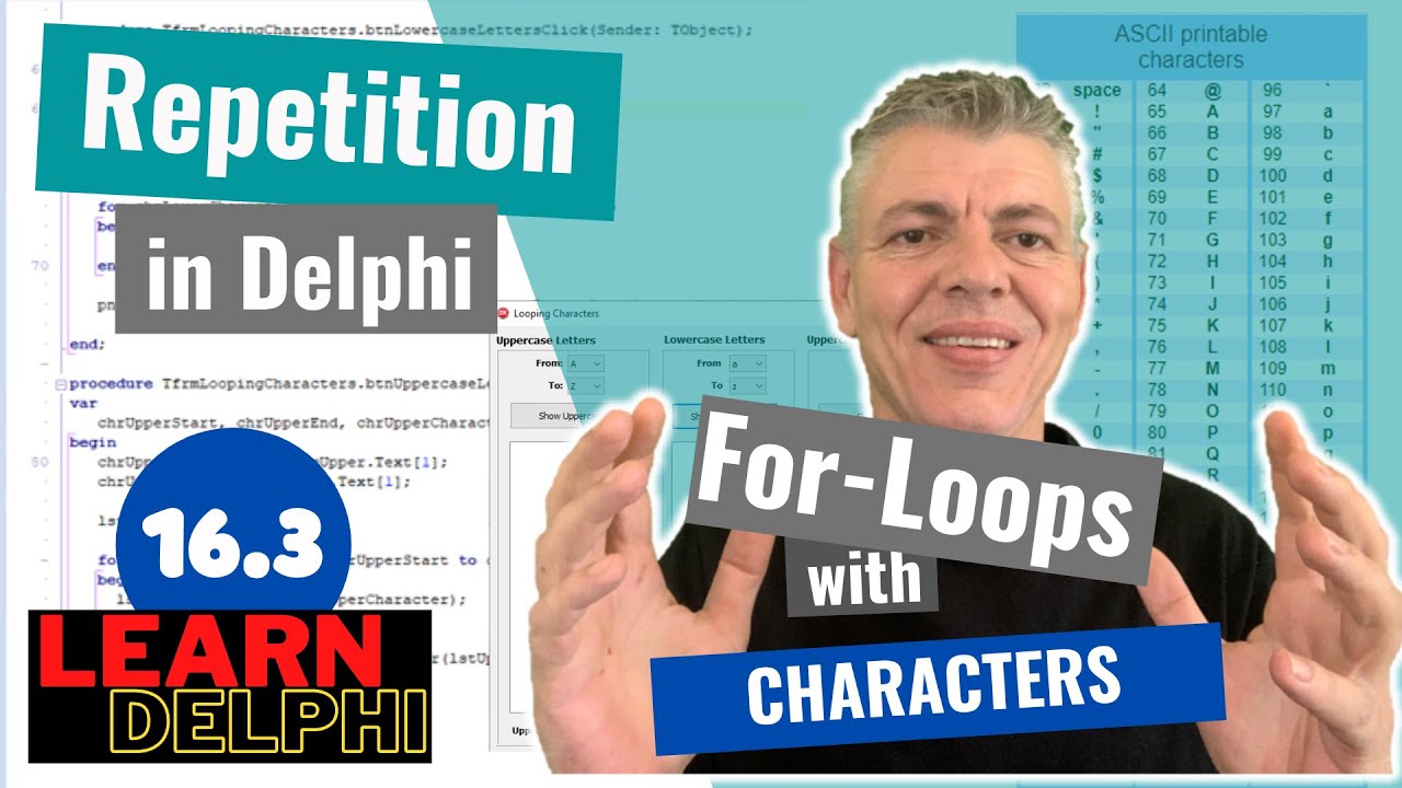 Learn Delphi Programming Unit 16 3 Repetition Statements For