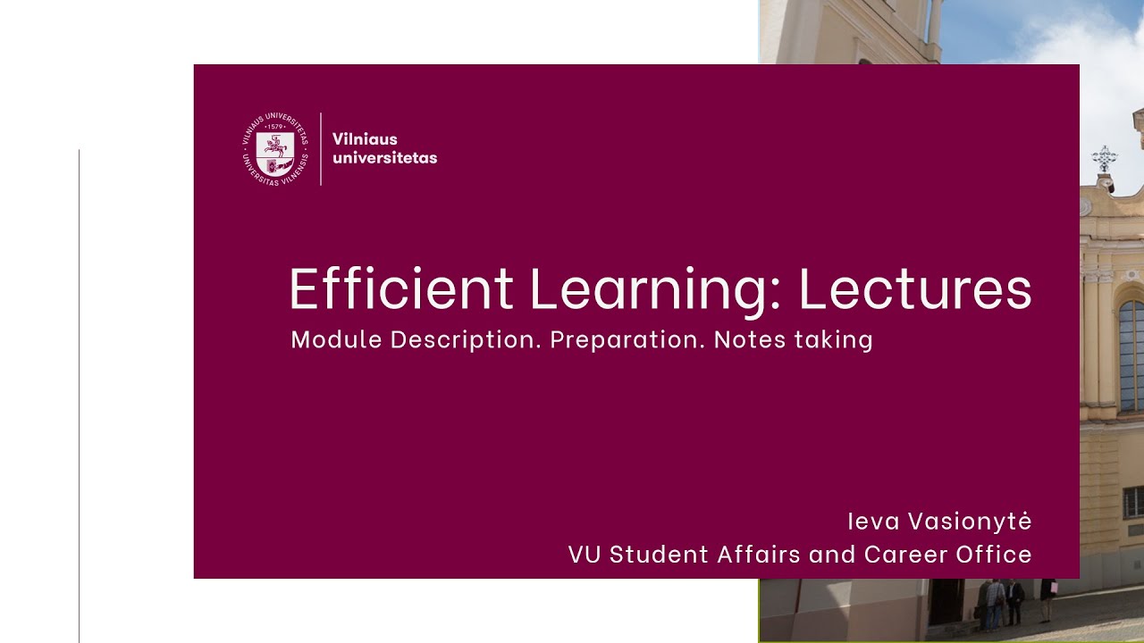 Efficient Learning Lectures Youtube