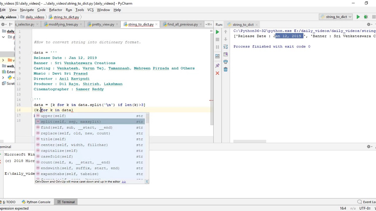 How To Convert String Into Dictionary In Python Youtube