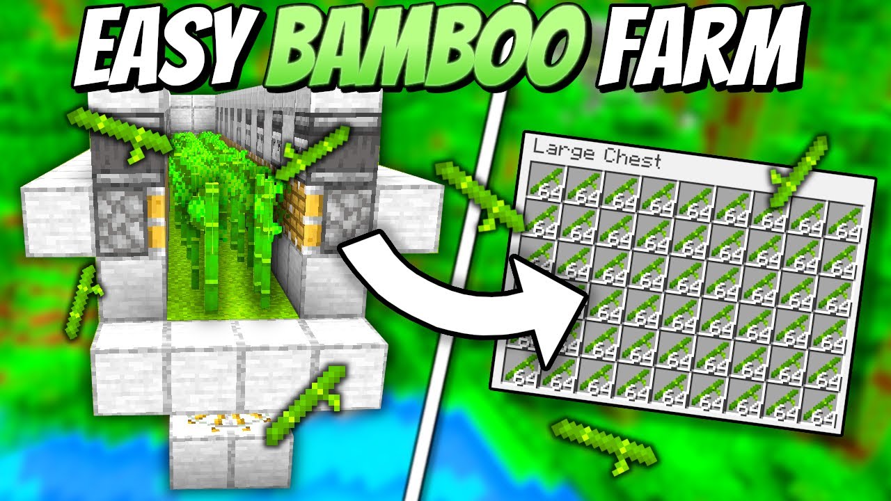 Automatic Bamboo Farm Minecraft 1 21 Tutorial Youtube