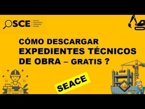 Descarga Expedientes Técnicos De Obra Perú L Seace Youtube