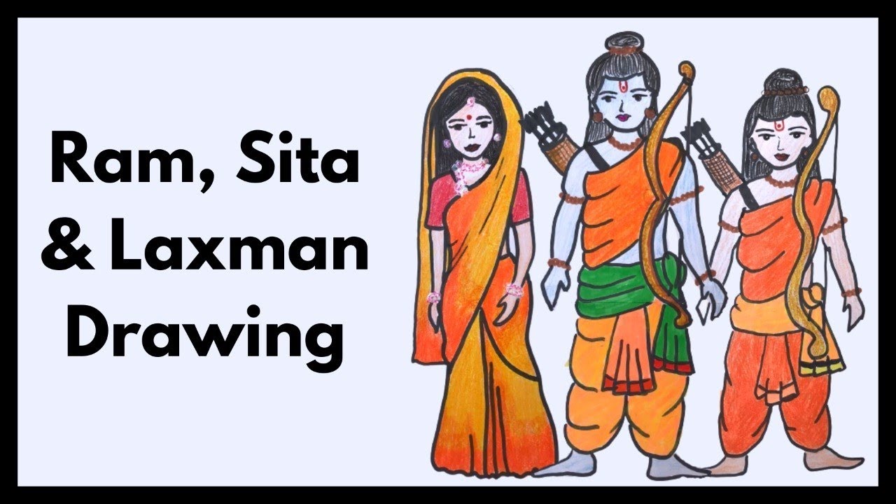Ram Sita Drawing For Ramnavmi Easy Drawing Of Lord Ram And Sita Mata ...