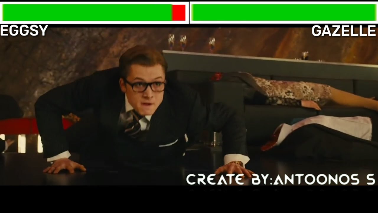 Eggsy Vs Gazelle With Healthbars Final Fight Hd Kingsman The Secret