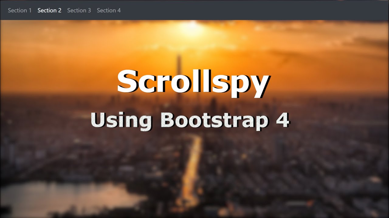 Scrollspy Using Bootstrap 4 Youtube