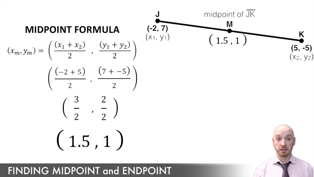 Midpoint And Endpoint Formula Youtube
