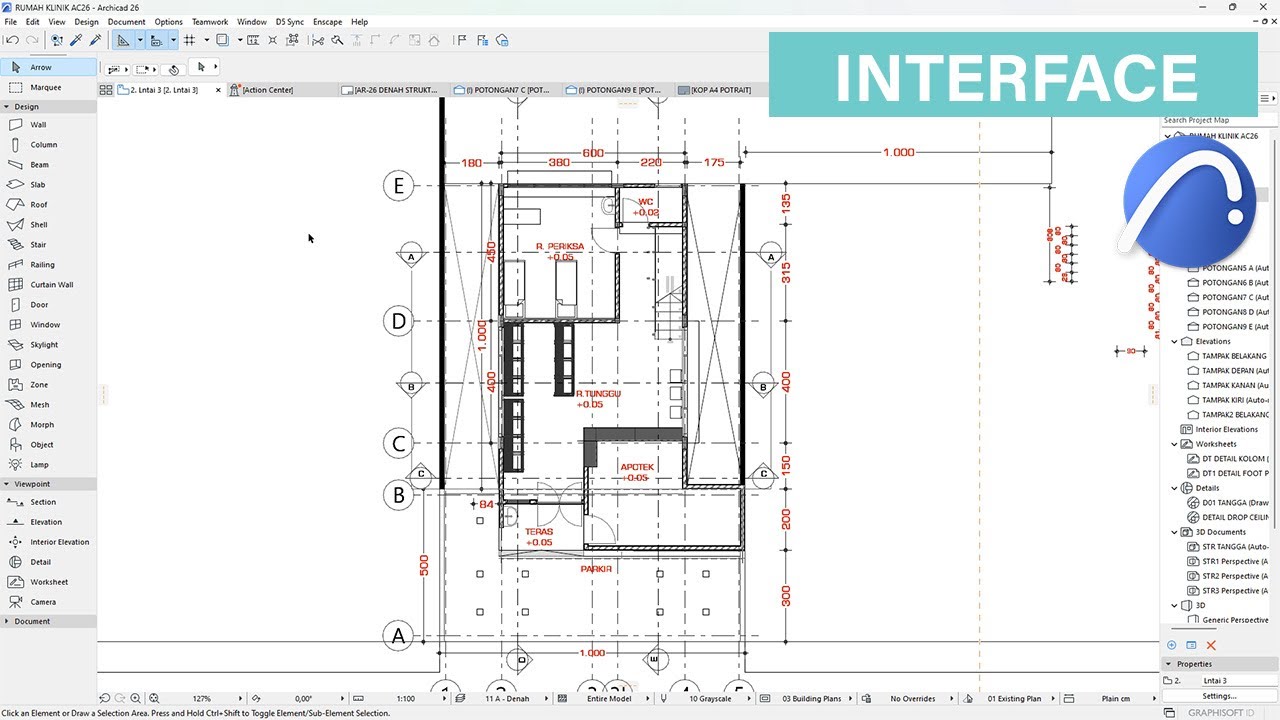 Belajar Archicad 1 Interface Youtube