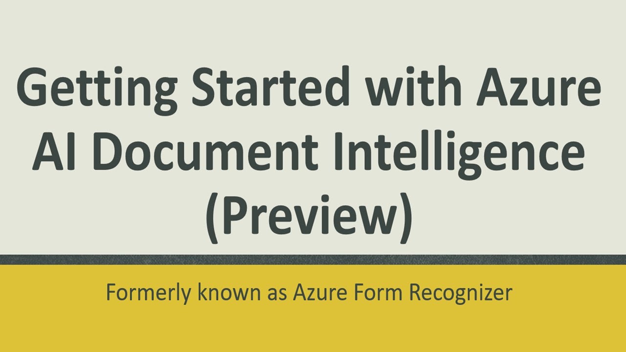 Getting Started With Azure Ai Document Intelligence Preview Feature