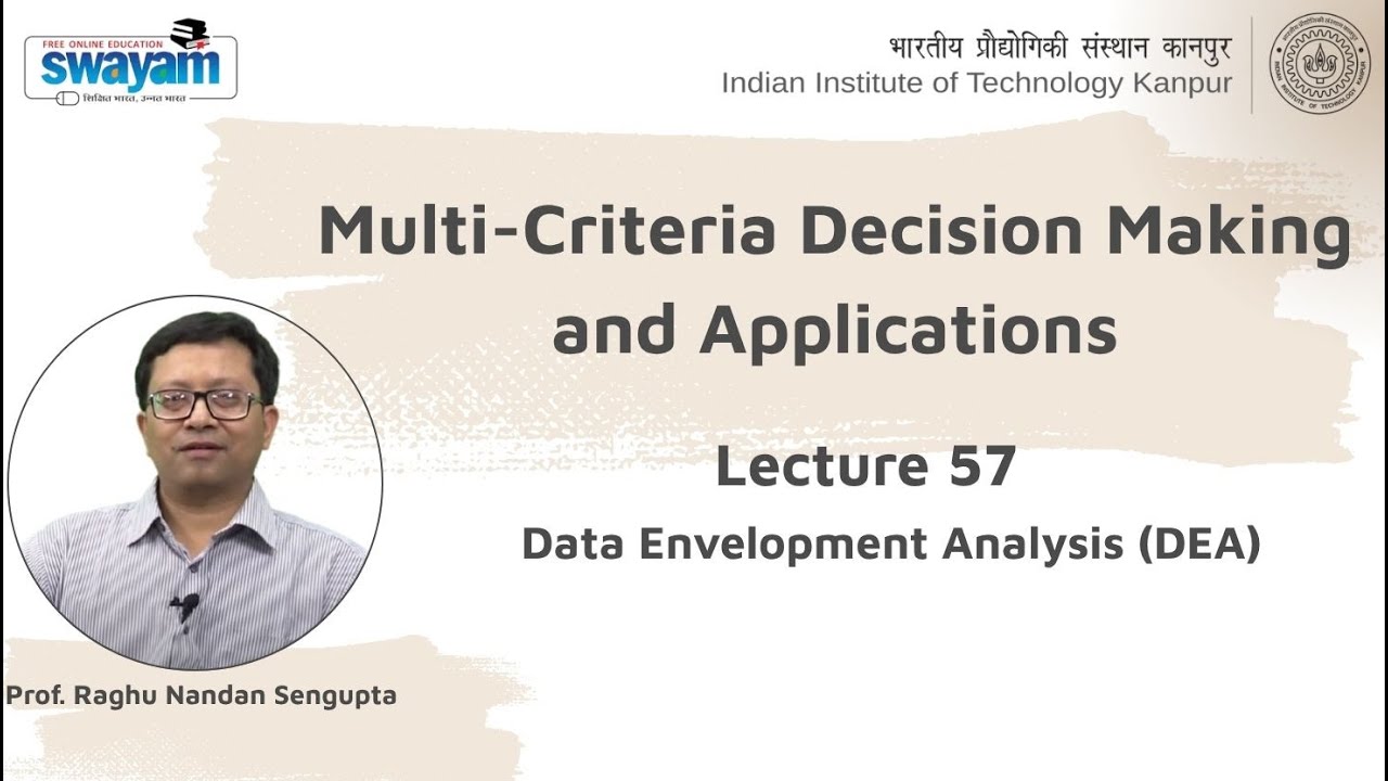 Lecture 57 Coverage Data Envelopment Analysis Dea Youtube