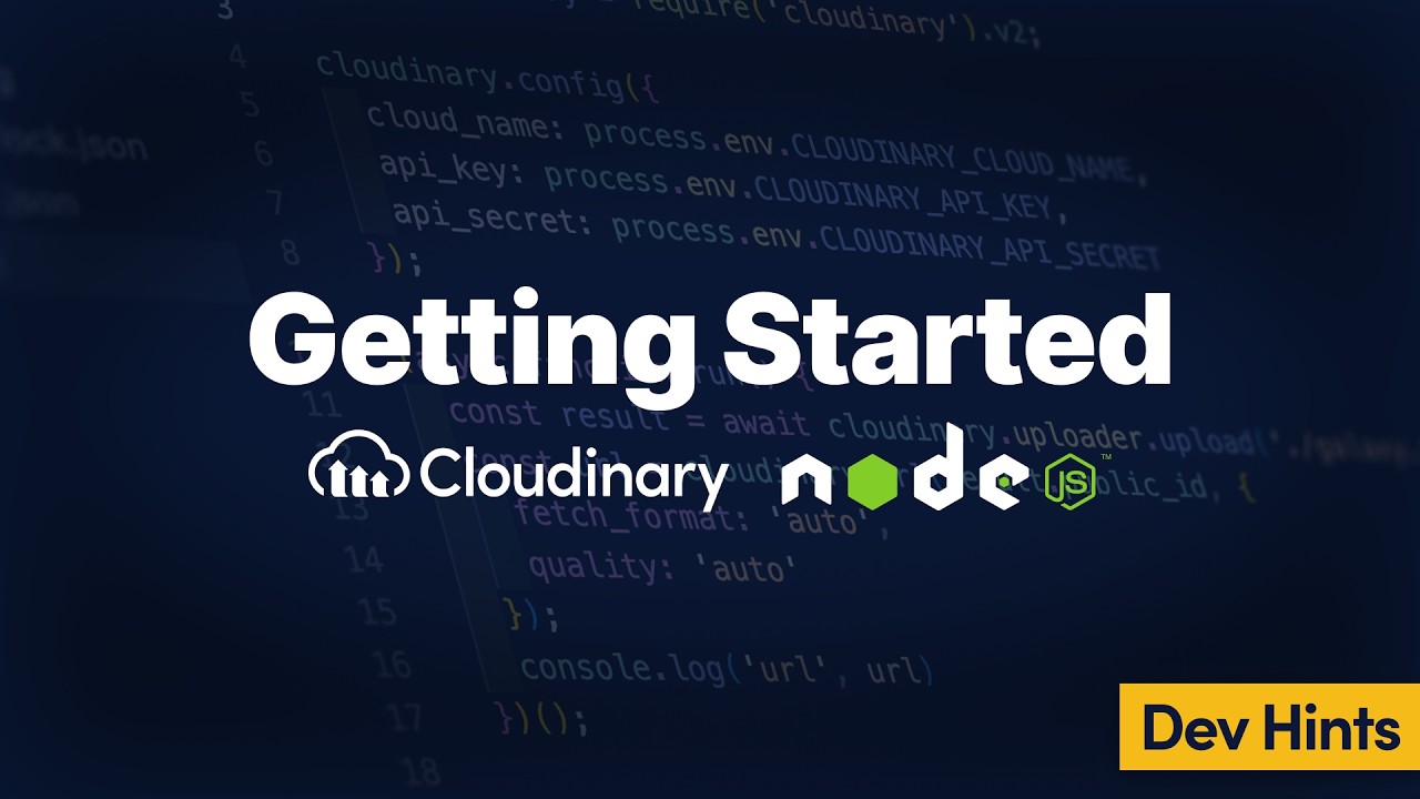 Cloudinary Node Js Tutorial Setup Api Keys Configuration Youtube