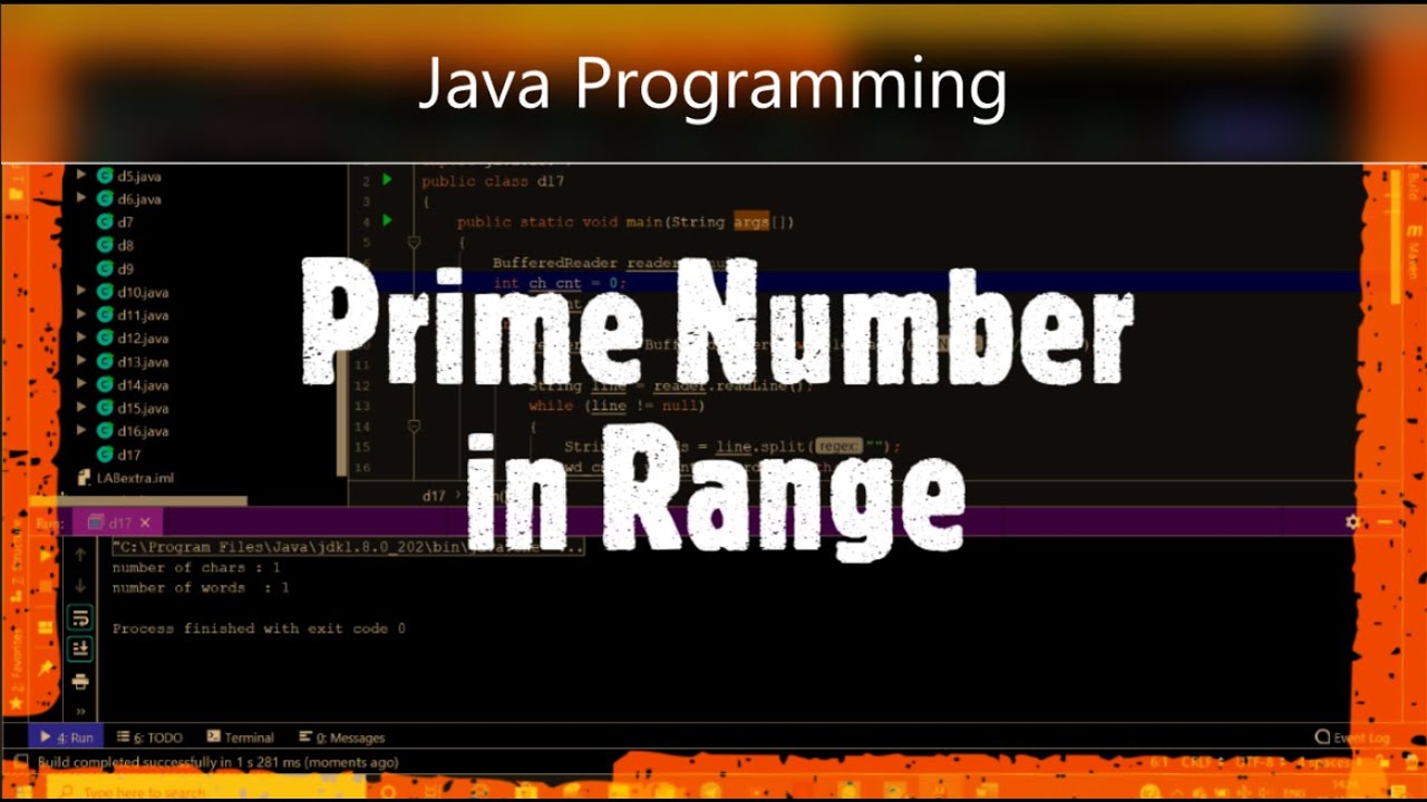 How To Find Print Prime Numbers In A Given Range In Java Programming In