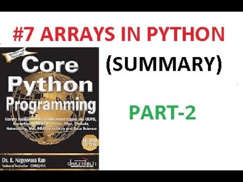 Numpy In Python Core Python Tutorial Core Python By Nageswara Rao