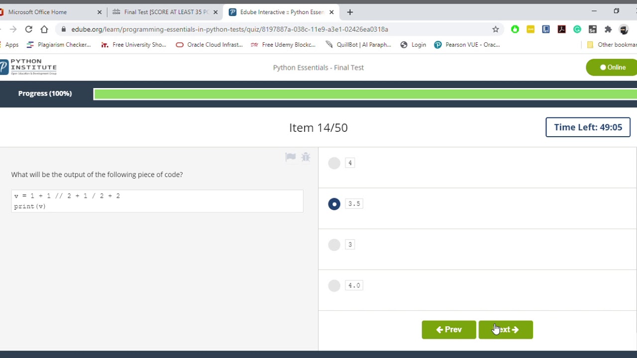 Cisco Python Essential Final Test Answers Youtube