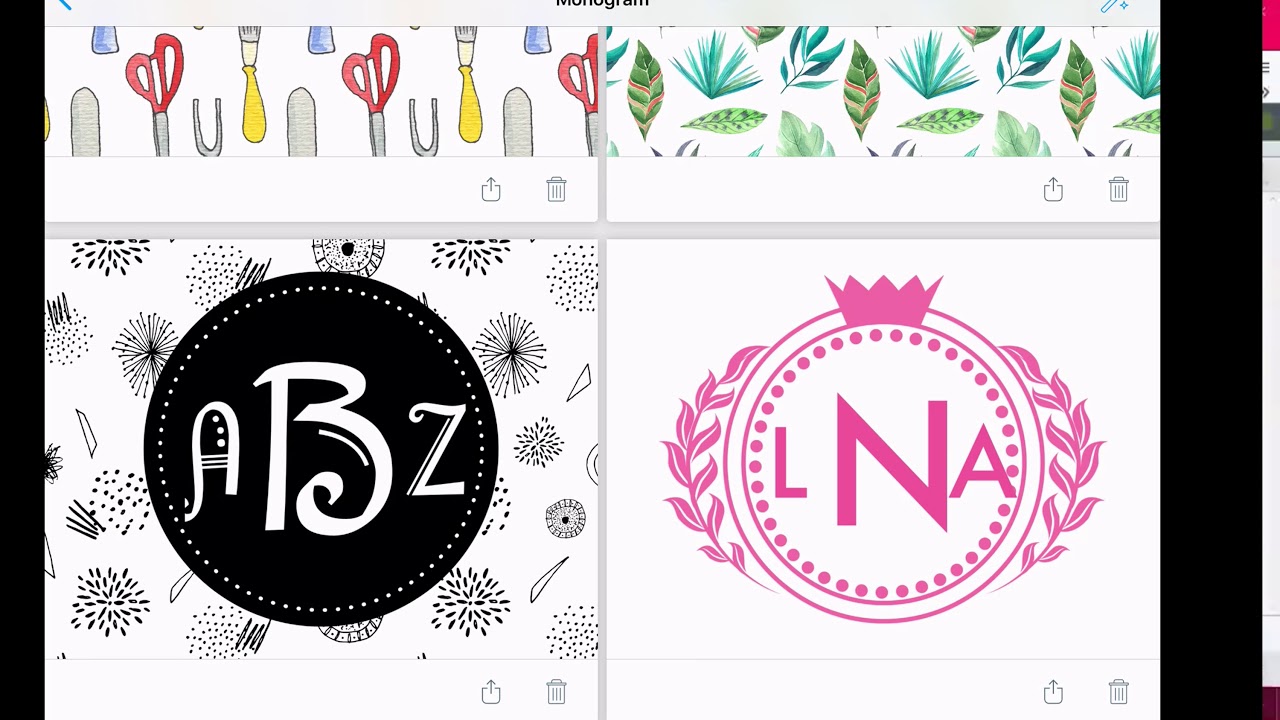 Free Monogram App To Use With Cricut Iphone Or Ipad Youtube