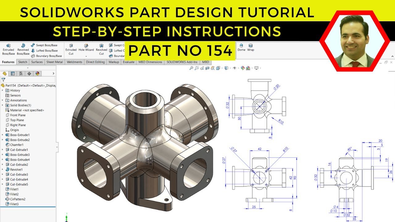 Solidworks Part Design Tutorial Step By Step Guide For Beginners