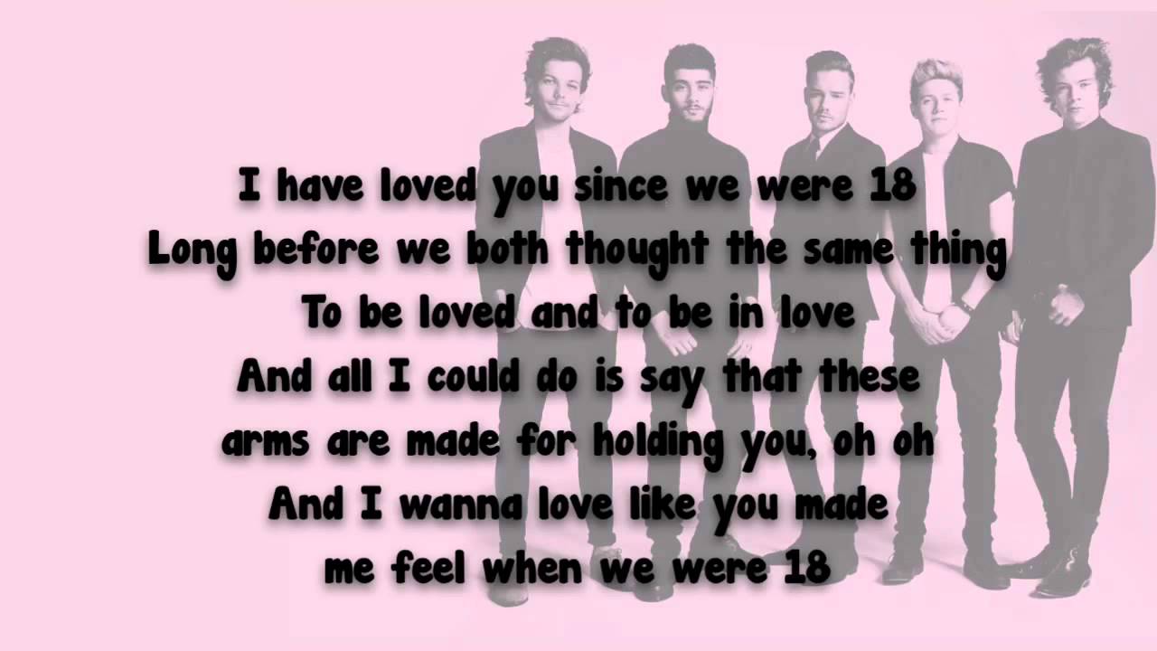 One Direction 18 Lyrics Pictures Youtube