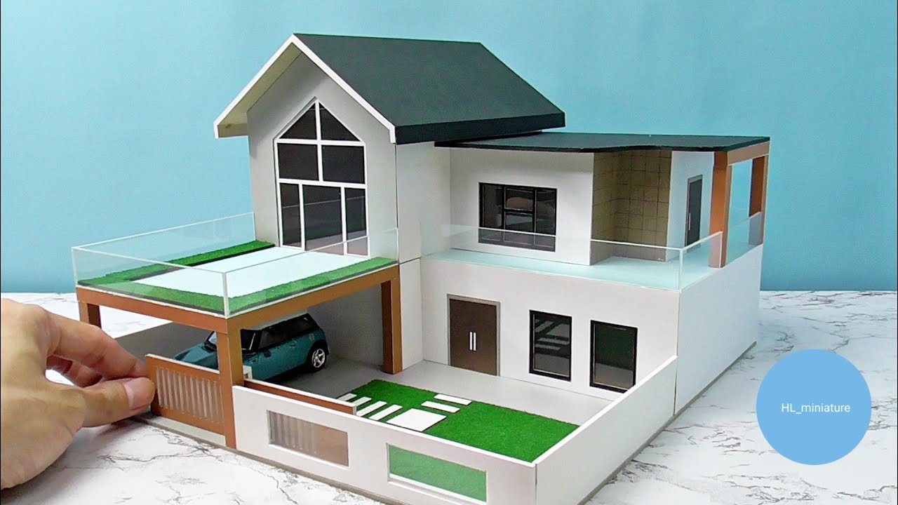 Diy Simple Miniature House Modern House Model 49 Off