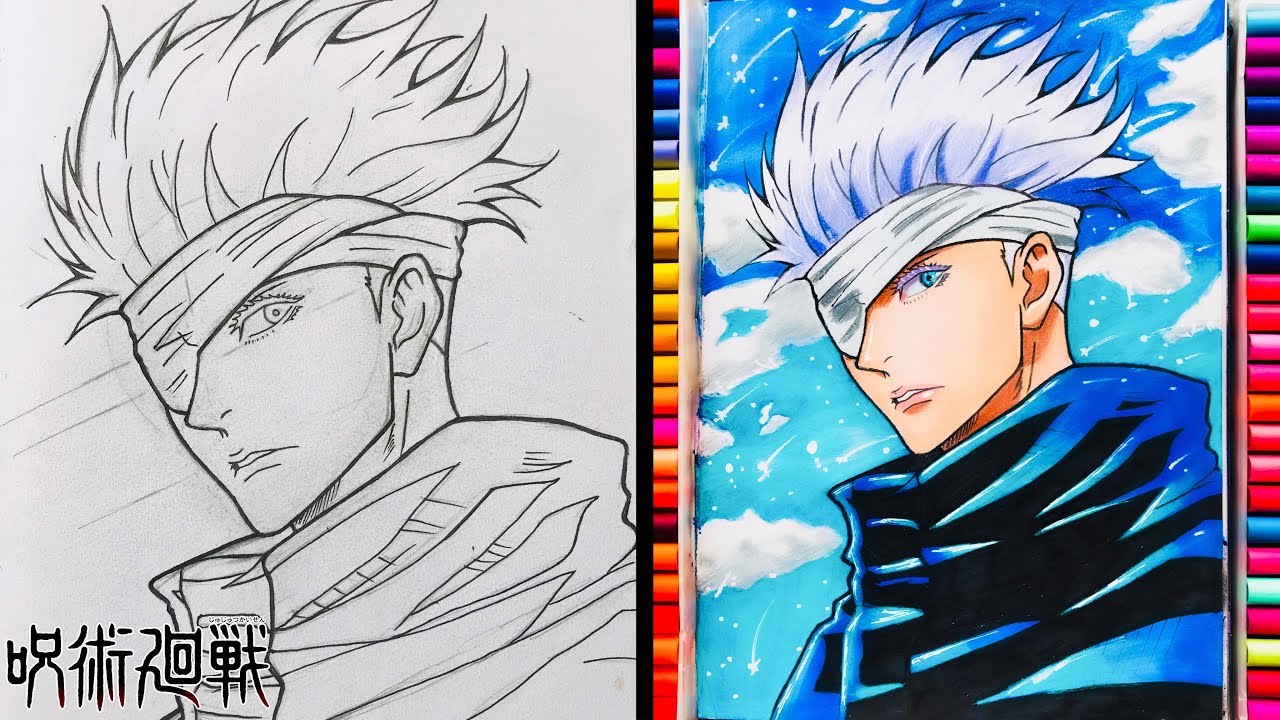 How To Draw Gojo Satoru From Jujutsu Kaisen Step By Step Anime