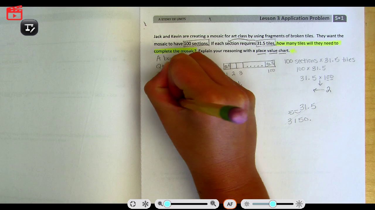 Module 1 Lesson 3 Application Problem Youtube