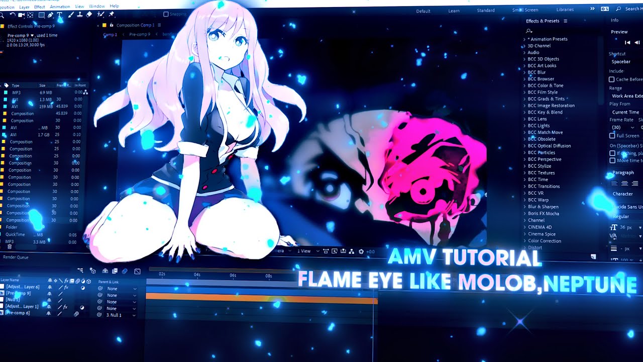 Flame Eye Like Molob Neptune After Effects Amv Tutorial Youtube