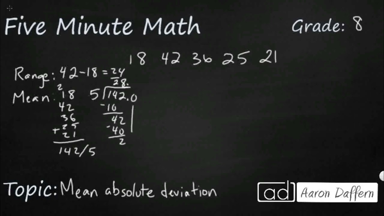 8th Grade Math Mean Absolute Deviation