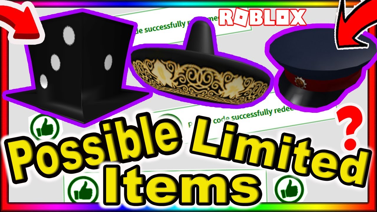 New Roblox Possible Limited Items Youtube
