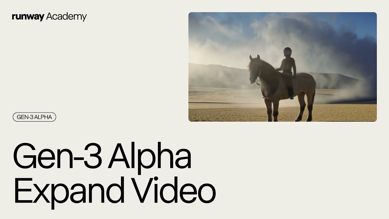 How To Use Expand Video In Gen 3 Alpha Turbo Runway Academy Youtube