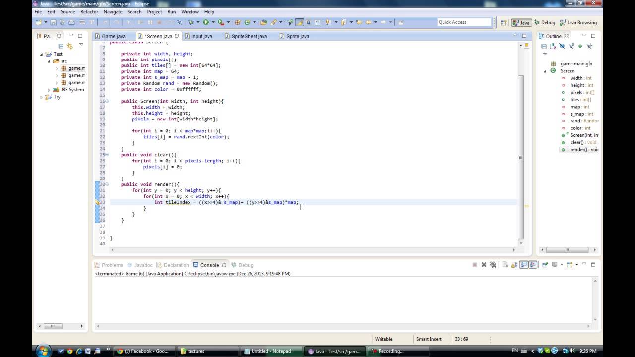 1 Java Game Development Render Pixels Fps 60 And Key Input Youtube