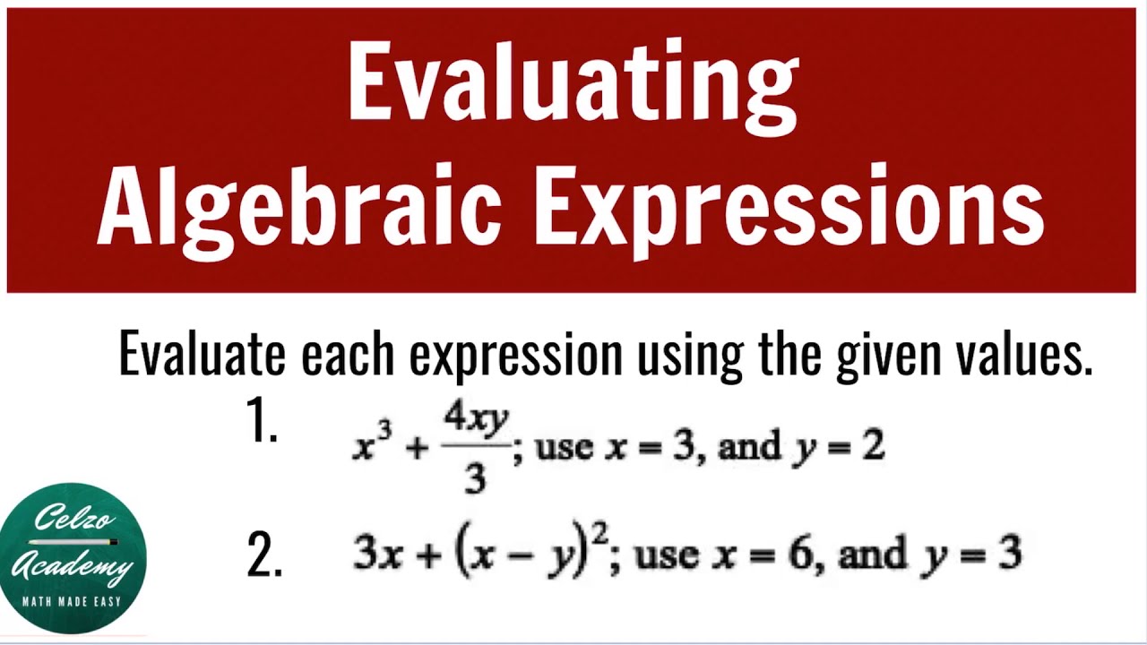 Evaluating Expressions Worksheet Algebra 1 Free Worksheets Printable