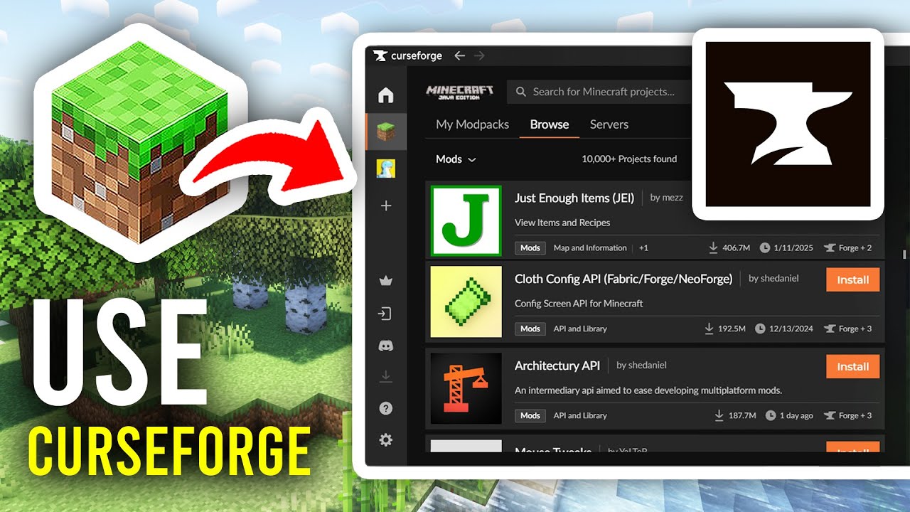 How To Use Curseforge Minecraft Mods Full Guide Youtube
