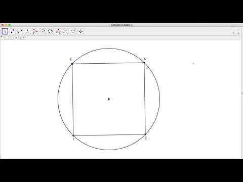 Mthe 3070 Constructions Square Given Circle Geogebra Youtube