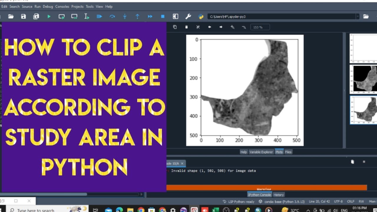 How To Clip A Raster Image In Python Ii Raster Image Analysis In Python
