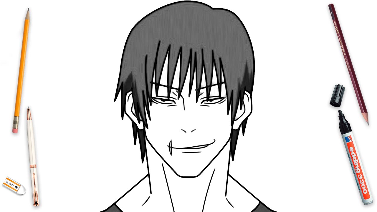 How To Draw Toji Fushiguro Easy Step By Step Jujutsu Kaisen Drawing