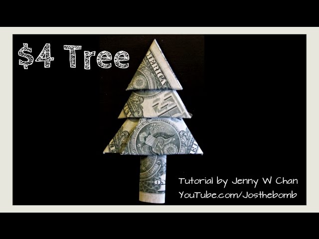 Dollar Bill Origami Christmas Tree How To Fold An Origami Christmas