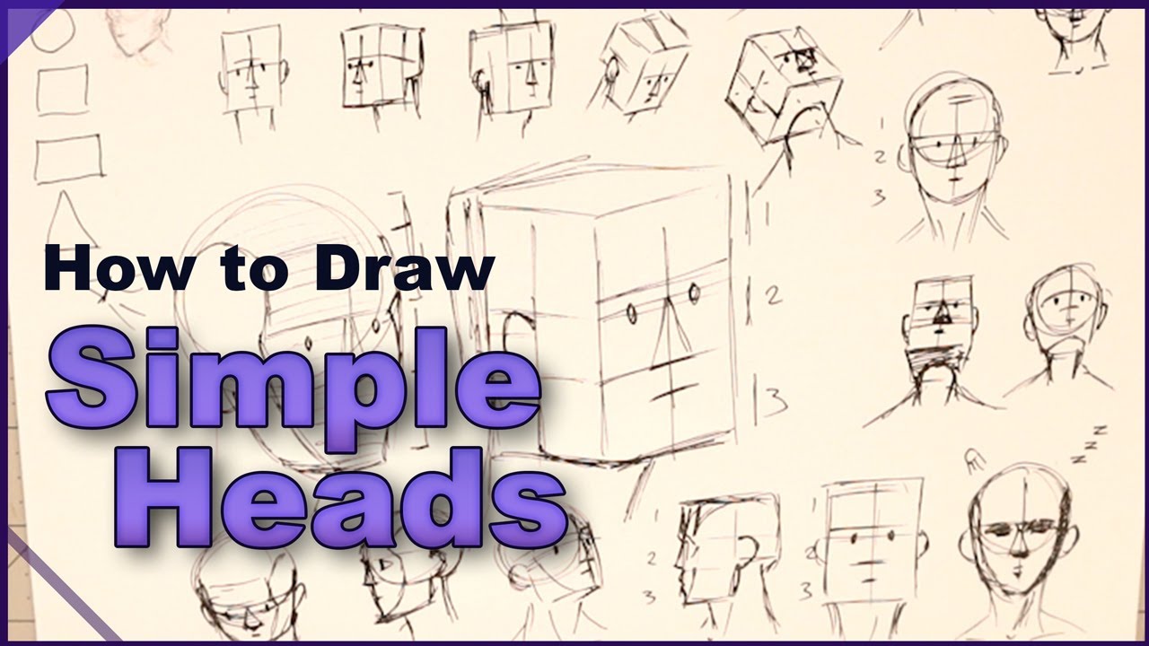 How To Draw Simple Heads Tutorial Youtube
