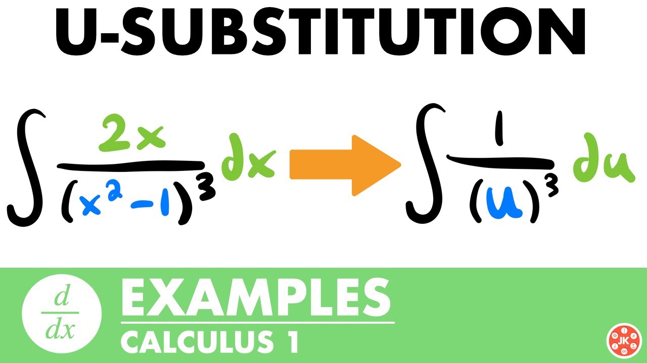 Integrating Using U Substitution Examples Calculus Jk Math Youtube